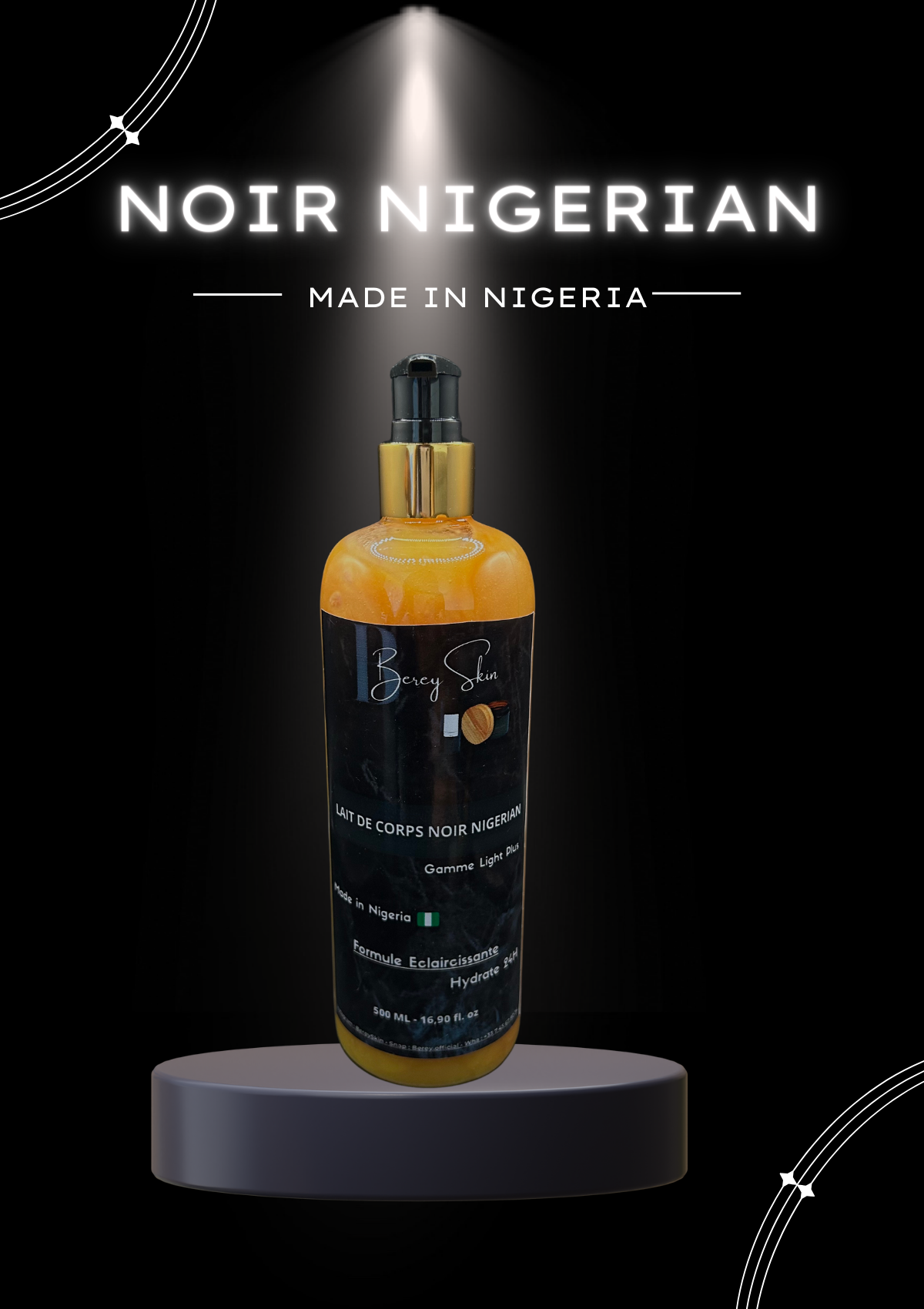Lait de corps Noir Nigérian – Berey Skin